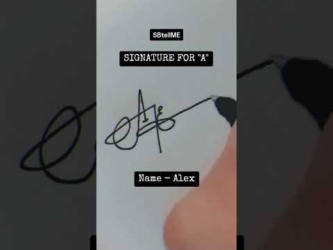 Signature for A | Alex | SBtellME Calligraphy and Handwriting #shorts