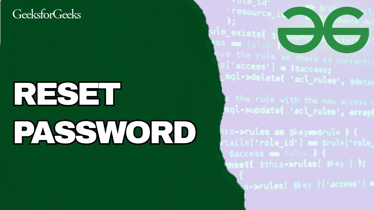 How to Reset Password on GeeksforGeeks 2025?