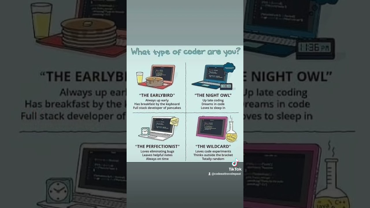 What type of coder are you? 🥰 #Code #CoderLife #Programmer #Developer