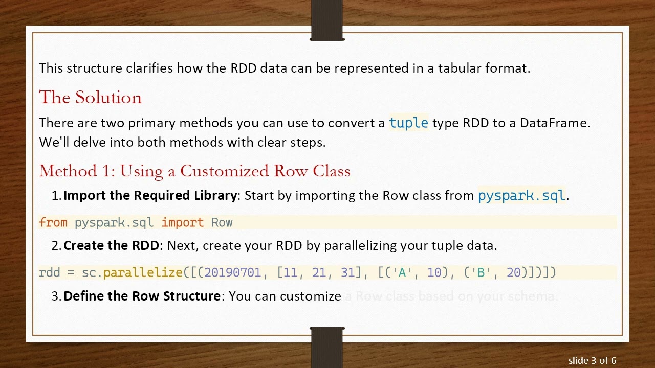 Converting tuple type RDD to DataFrame in Pyspark