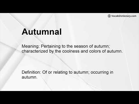 Autumnal Meaning