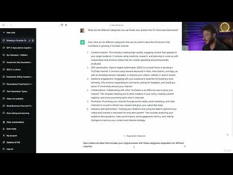Tabular Format Prompting Video Lecture - ChatGPT for Everything: How to Use ChatGPT? - Software ...