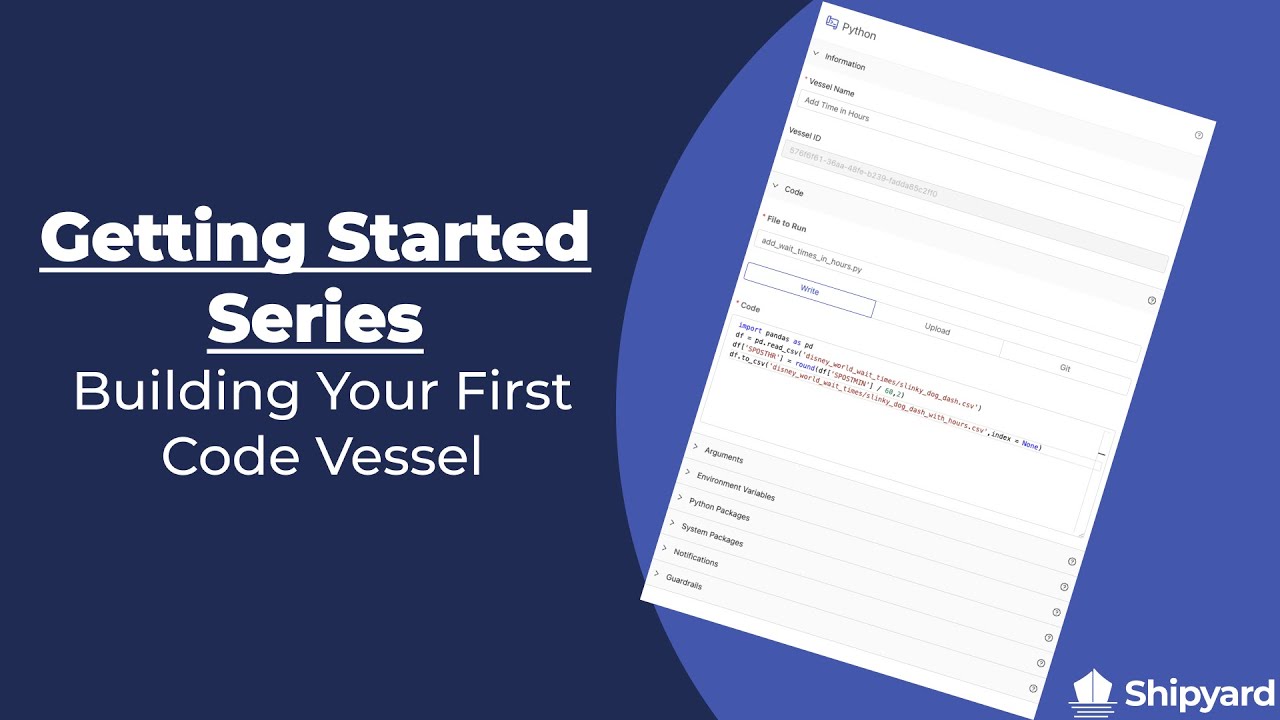 Learn Shipyard: Create Your First Python Workflow