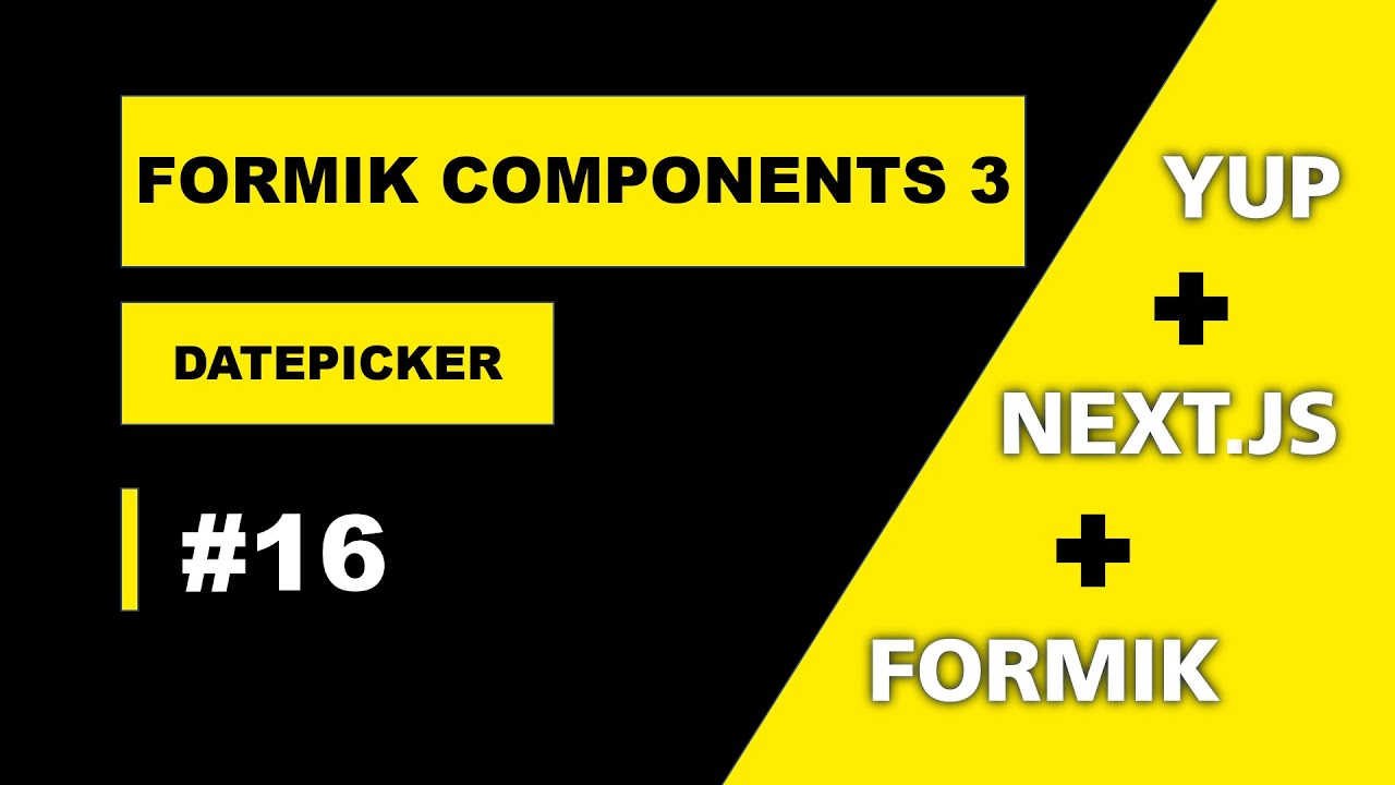 FORMIK DATEPICKER REUSABLE COMPONENT #16 #nextjs13 #nextjstutorial #datahacks