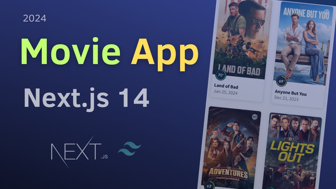 Next.js 14 and Tailwind CSS project for beginners | Build a Movie app similar to IMdB
