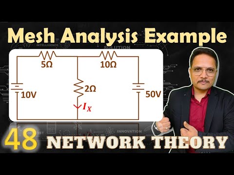 1 - Mesh Analysis in Network Theory: Solved Example and Detailed Explanation Video Lecture ...