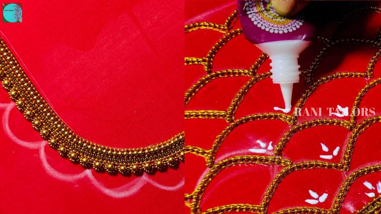 New Beautiful Neck and Sleeve Design Using Normal Needle - Blouse Designs