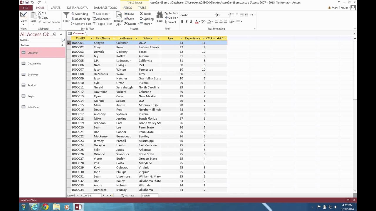 Access Case Part 3 - Navigating MS Access
