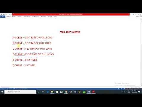 MCB TRIP CURVES EXPLIANED, WHAT IS TRIP CURVES, A-CURVE, B-CURVE, C-CURVE,D-CURVE