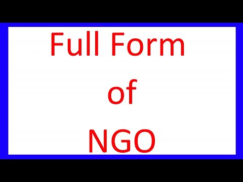 Full Form of NGO