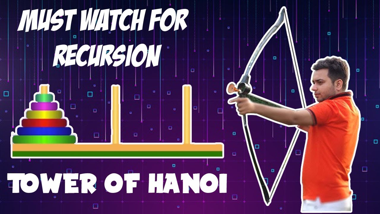 Recursion Problem - Tower of Hanoi - Must Watch to Understand Recursion! 🤓 Code + Recursion Tree 🔥