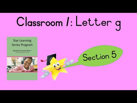 Classroom 1 Learning how to write the Alphabet letter Section 5 Letter g