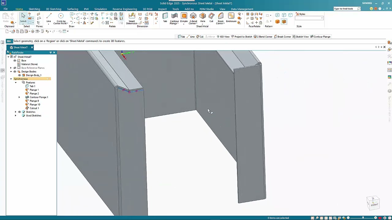 Sheet Metal for Manufacture in Solid Edge