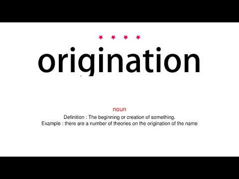 How to pronounce origination - Vocab Today