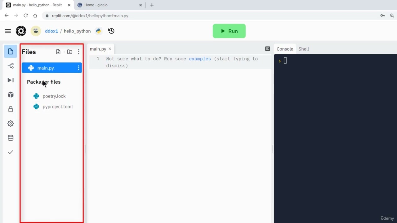 Running Python Code in a Cloud IDE