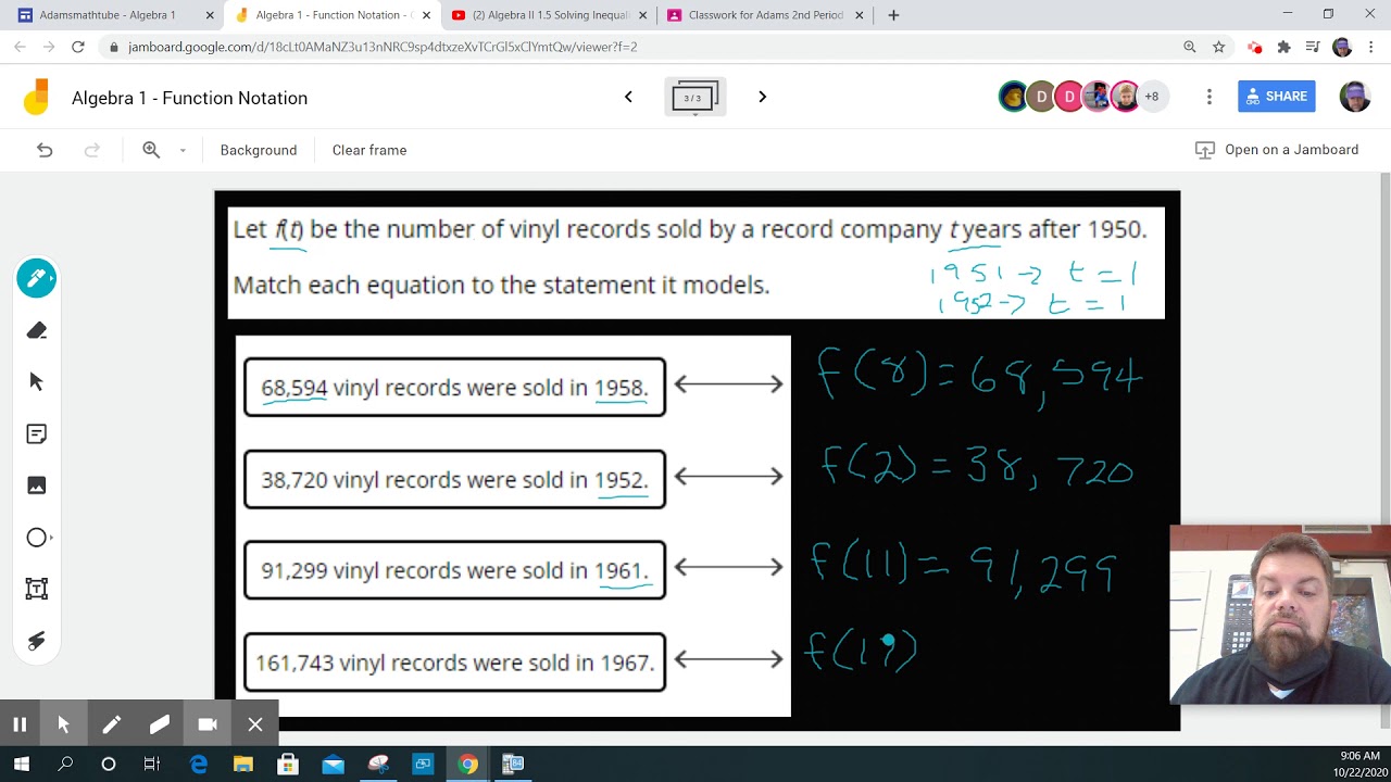 Algebra 1 - Function Notation - Example 3