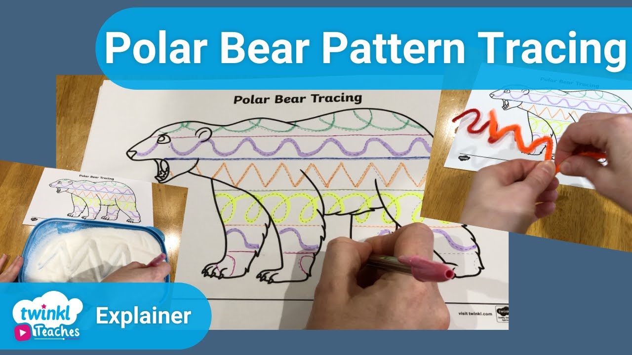 Polar Bears Pattern Tracing Activity