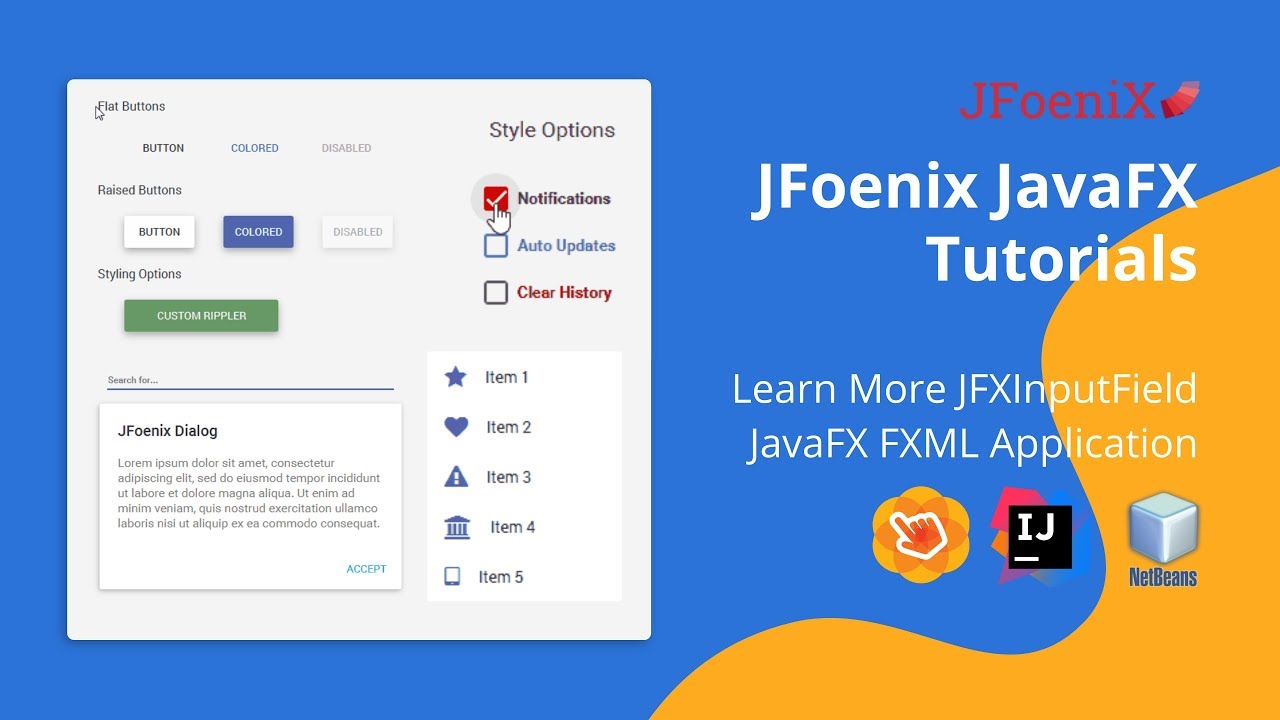 JFoenix Java FXML Tutorial - #07 Learn More JFXInputField with Validation JavaFX Application