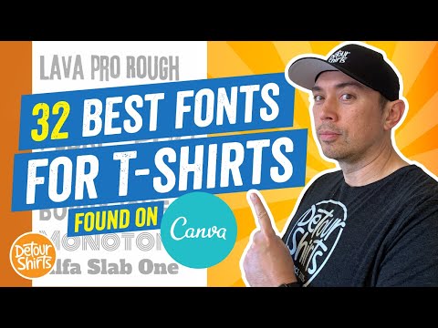 32 Best Canva Fonts for T-Shirt Designs | Save these to use for Print on Demand