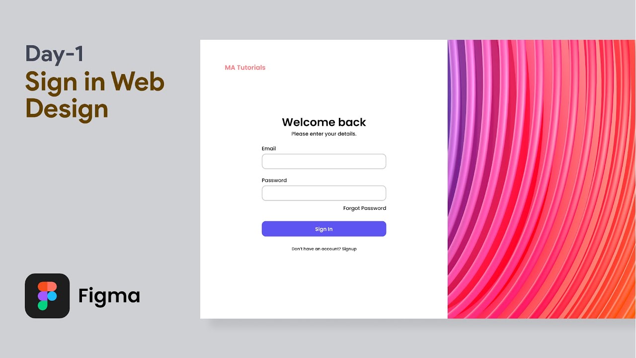 How to create sign in page for website