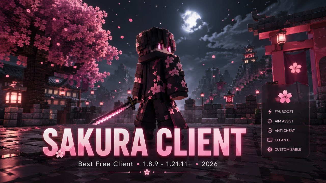 Sakura Client - The Best Free Minecraft Hacked Client in 2026? (1.8.9 - 1.21.11+)