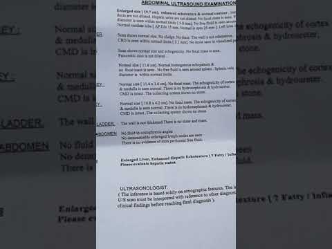 Enhance Hepatic Echotexture / Inflammation In Liver Ultrasound Report In Urdu | Hindi