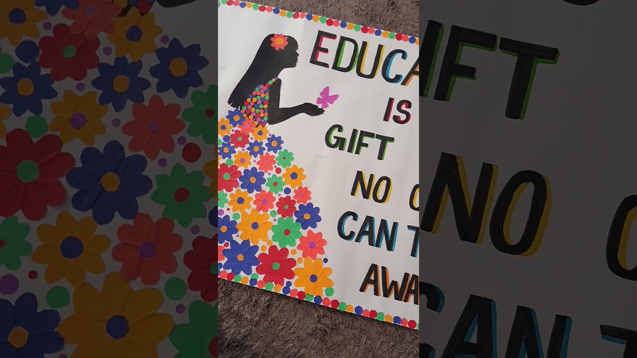 how to make  beautiful and colourful chart paper on thought #kid#art #classroom #colors #