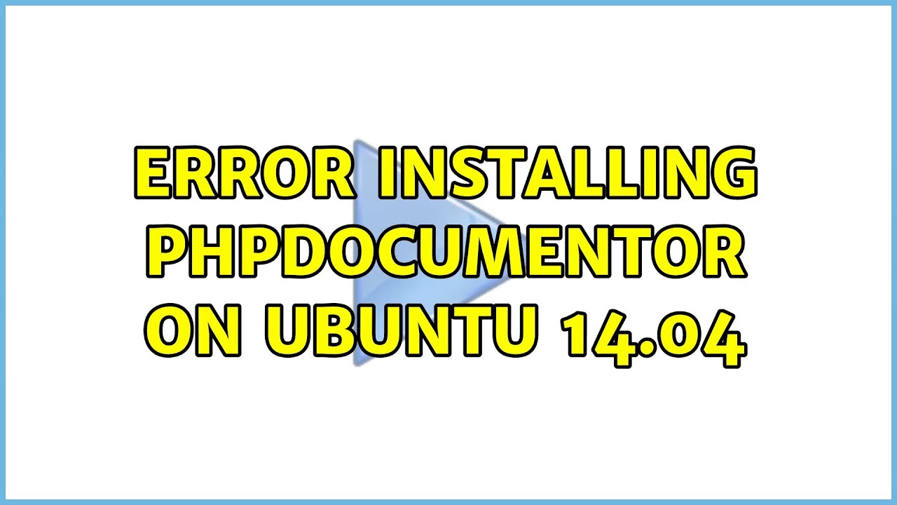 Error installing phpDocumentor on Ubuntu 14.04