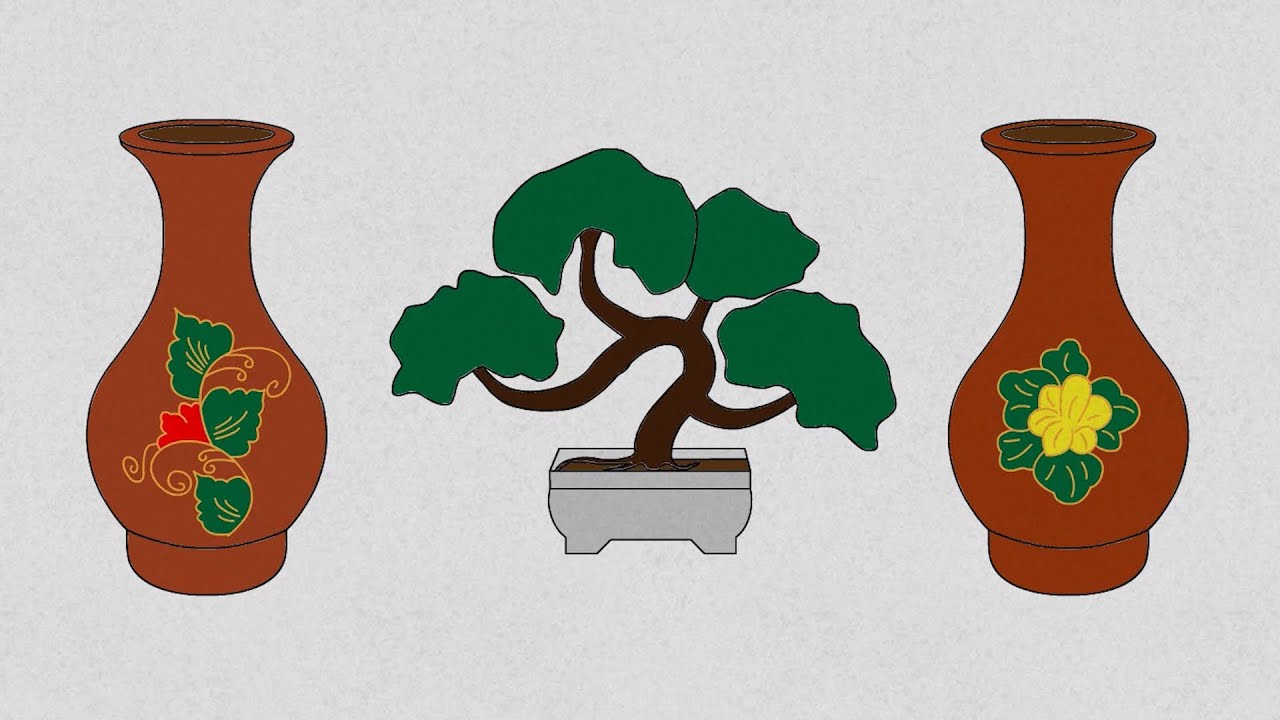 cara menggambar vas bunga | pot bunga | how to draw a flower pot bersama lanzi toys