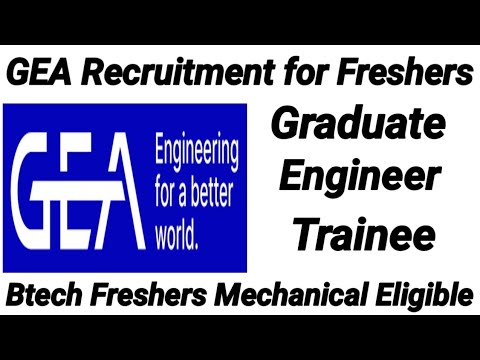 GEA Offcampus Jobs Re recruitment for Freshers/ BE/Btech Mechanical Engineer can apply.