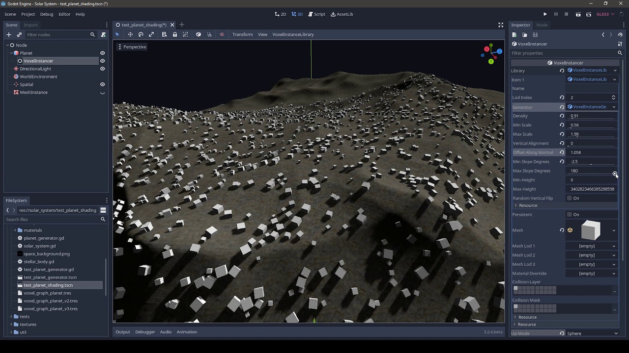 Instancer editor interface WIP