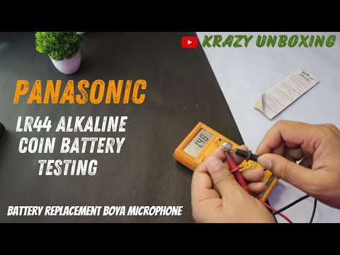 Panasonic LR44 Alkaline Coin Battery Testing | Battery replacement Boya microphone