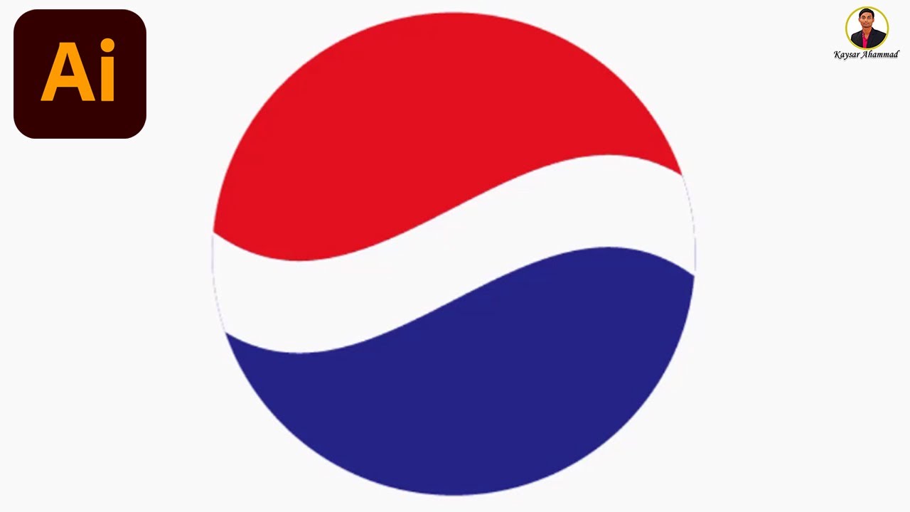 How To Make Pepsi Logo Design in Adobe Illustrator | Kaysar Ahammad