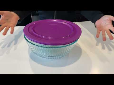Pyrex 8-piece 100 Years Glass Mixing Bowl Set - Assorted Colors Lids Glass Mixing Bowl Set With Lids