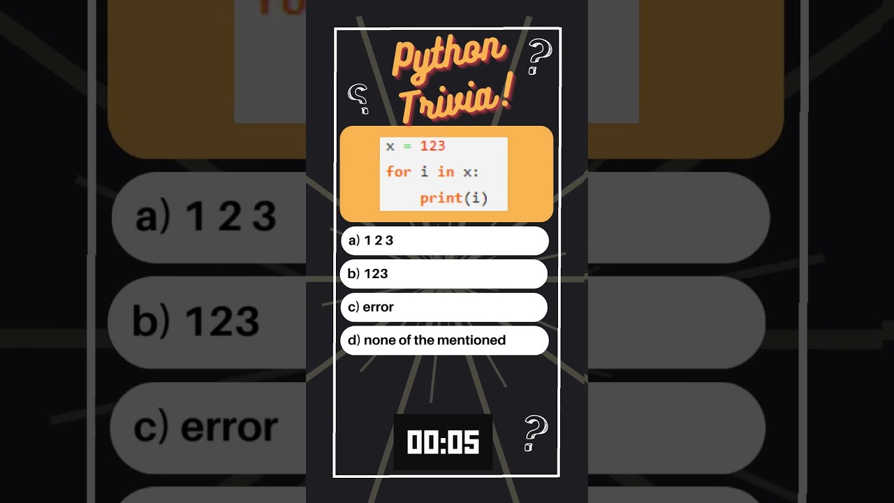 Python Trivia   Loops 31 #coding #python #techcommunity #shorts #trending #viral #datascience