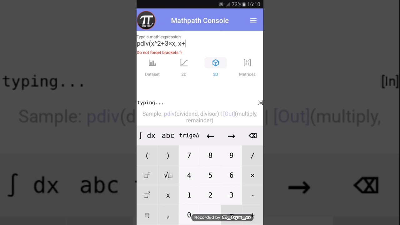 Polynomial long division