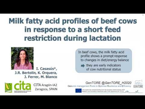 “Milk fatty acid profiles of beef cows in response to a short feed restriction during....” ADSA2020