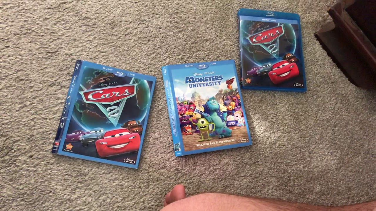 CARS 2 Blu-ray dvd and Monsters University Blu-ray cover