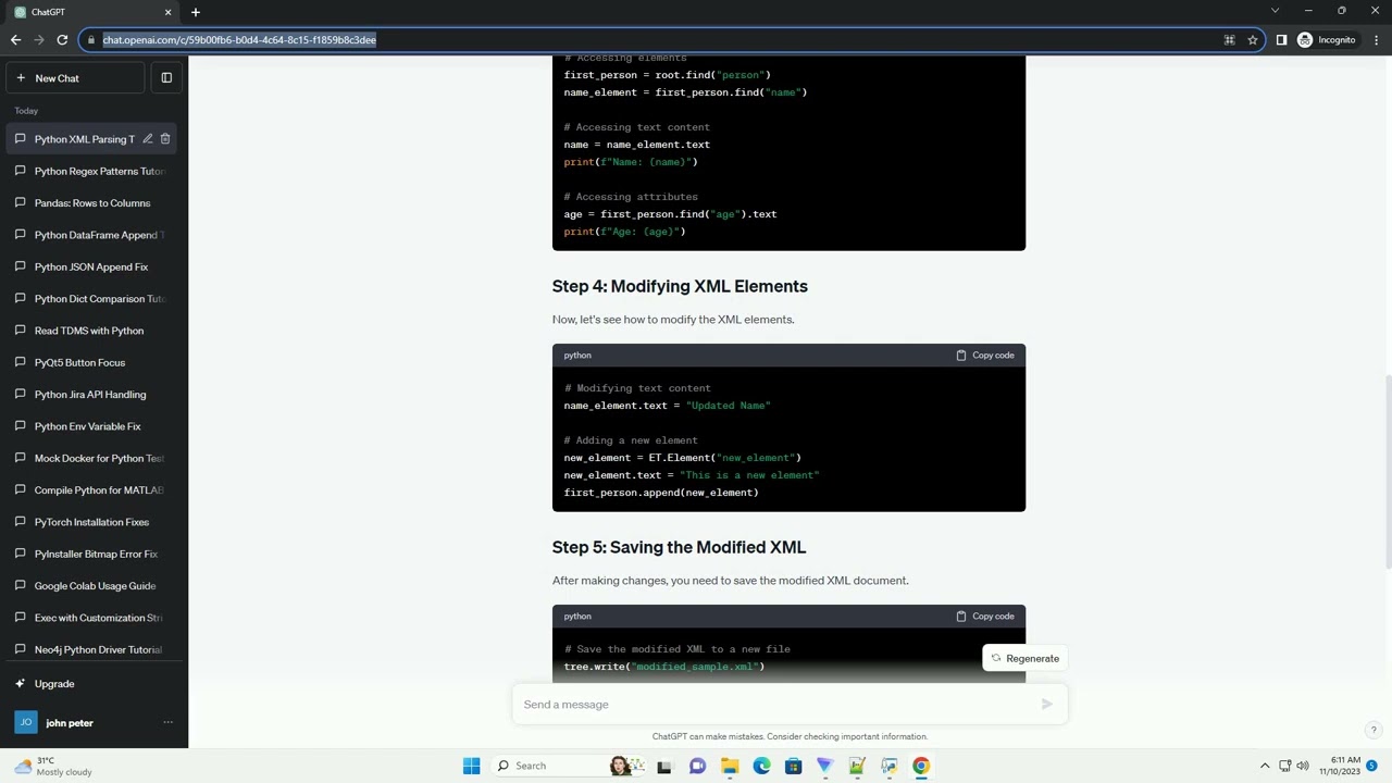 Python parse and modify XML elements and subelements