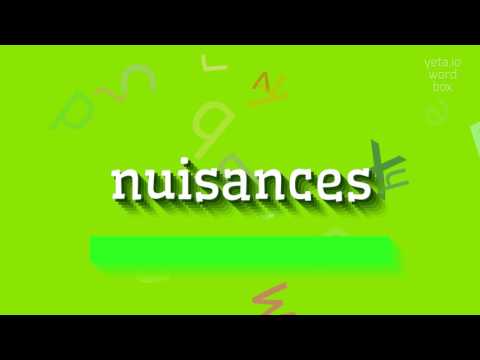 NUISANCES - HOW TO PRONOUNCE IT? #nuisances