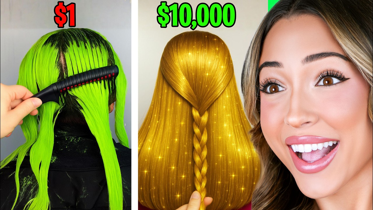 $1 vs $10,000 Hair Transformation!