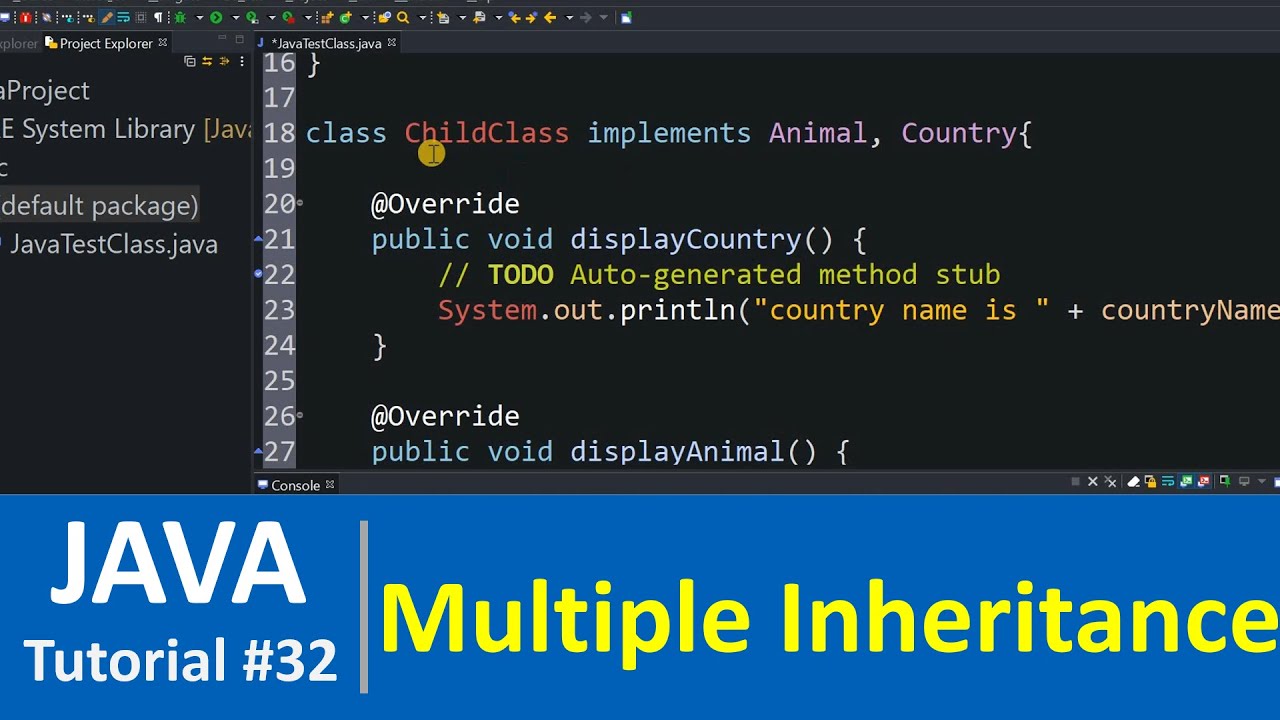Java Tutorial #32 - Multiple Inheritance in Java Programming (Examples)