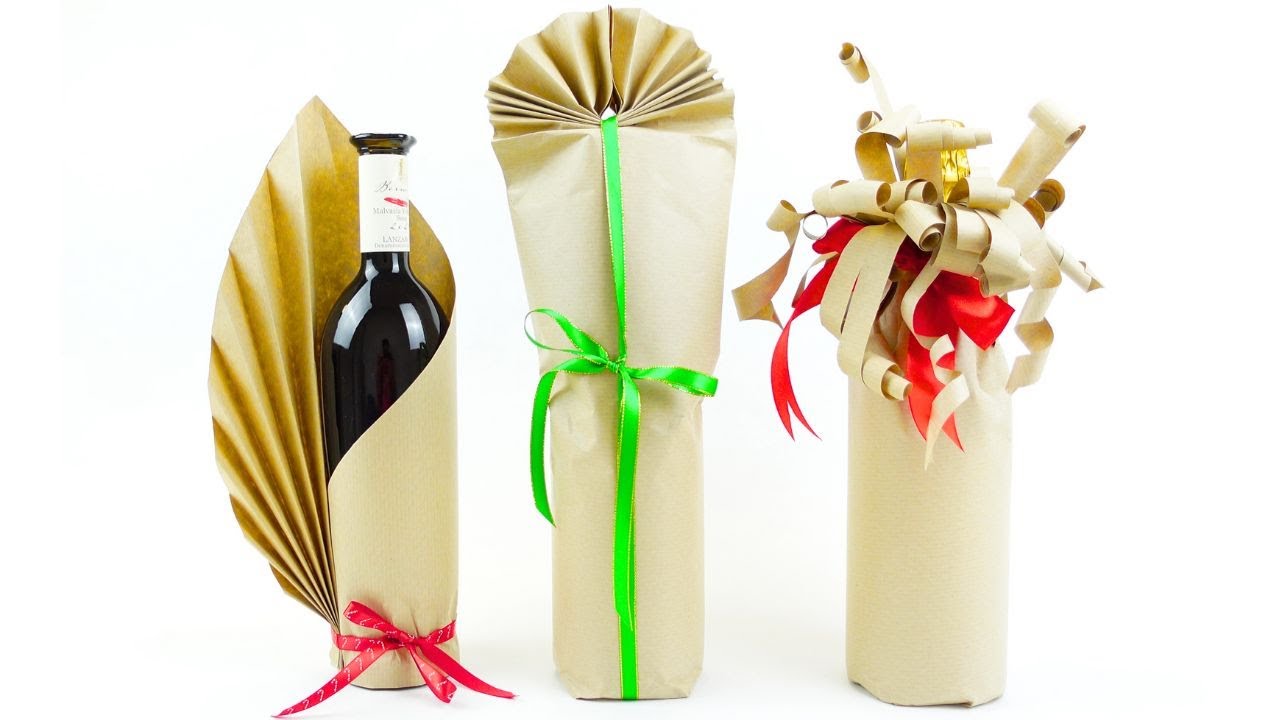 🍾 Cómo envolver una botella para regalo ¡Fácil y rápido!
