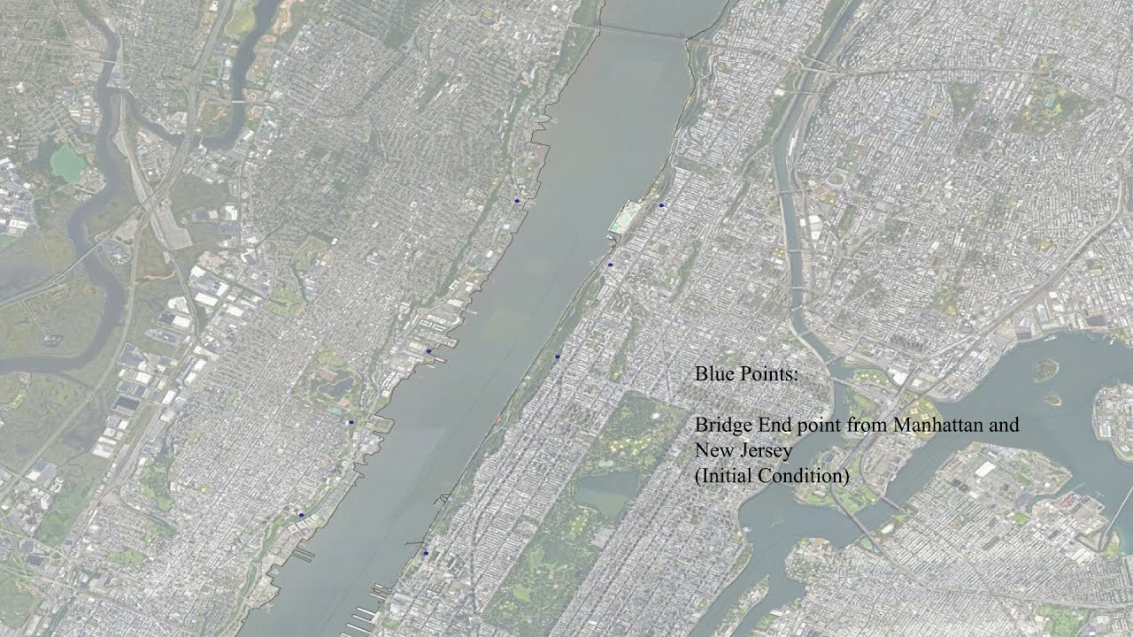 Optimized Bridge Island - Grasshopper/Rhino/Python | Generative Design | Fall 2021 | GSAPP