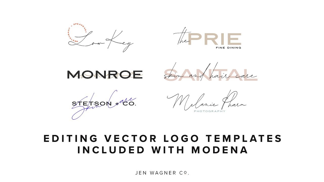 How to Edit Vector Logo Templates Included with Modena