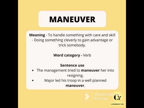 Maneuver meaningb