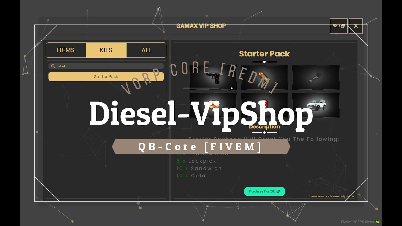 [Paid] [VorpCore] Diesel-VipShop Your Donation Is Now - RedM Releases ...