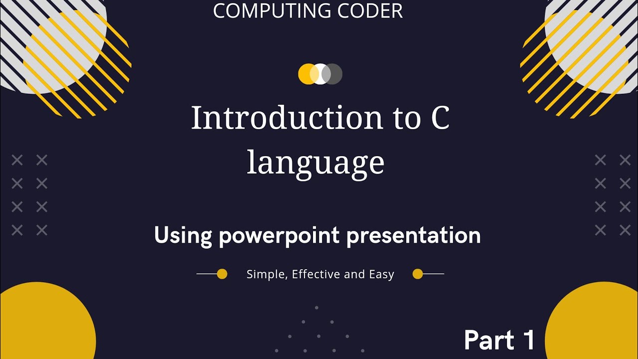 Introduction To C Language Using Powerpoint Presentation Animation #ppt #animation #coding