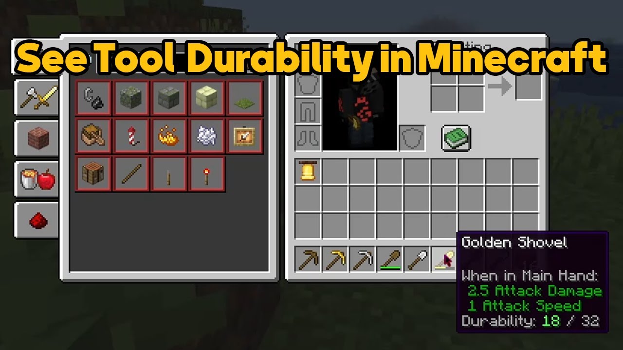 Minecraft Durability Tooltip Mod