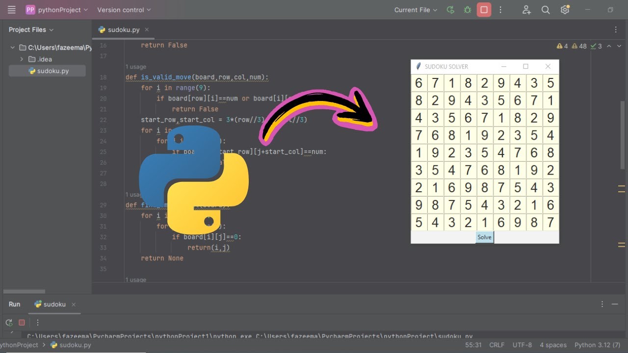 Python Projects | Sudoku Solver Using Python